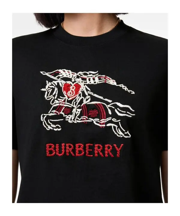 Burberry Heart Knight Crewneck T-shirt - Black