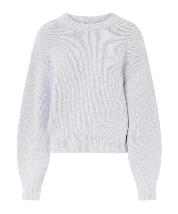 Khaite Gemma Knitted Cashmere Sweater - White