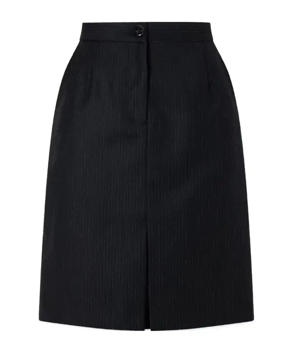 BLAZÉ MILANO Popeye Wool Pinstriped Knee-length Skirt - No