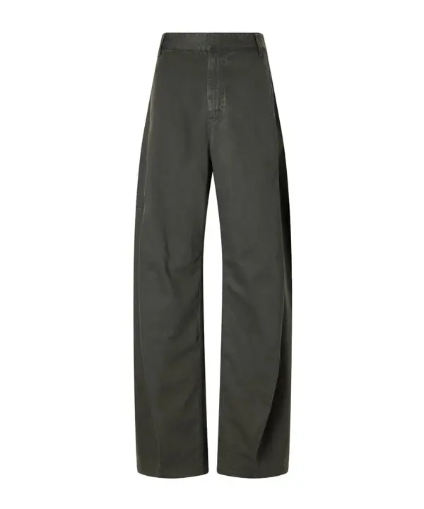 Tibi Stretch Twill Wide-leg Pants - Black