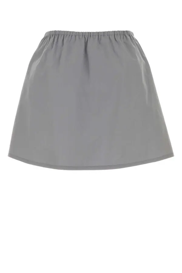 Miu Miu Logo Embroidered Drawstring Mini Skirt