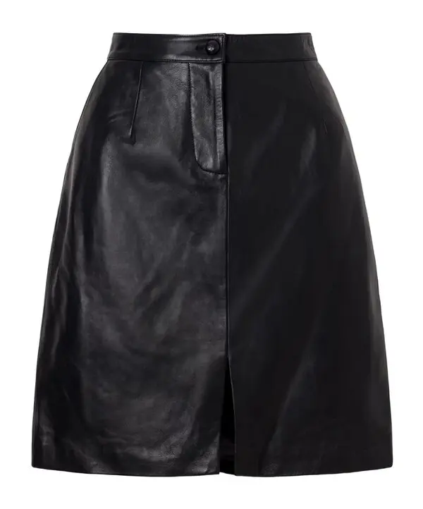 BLAZÉ MILANO Leather Midi Skirt - No