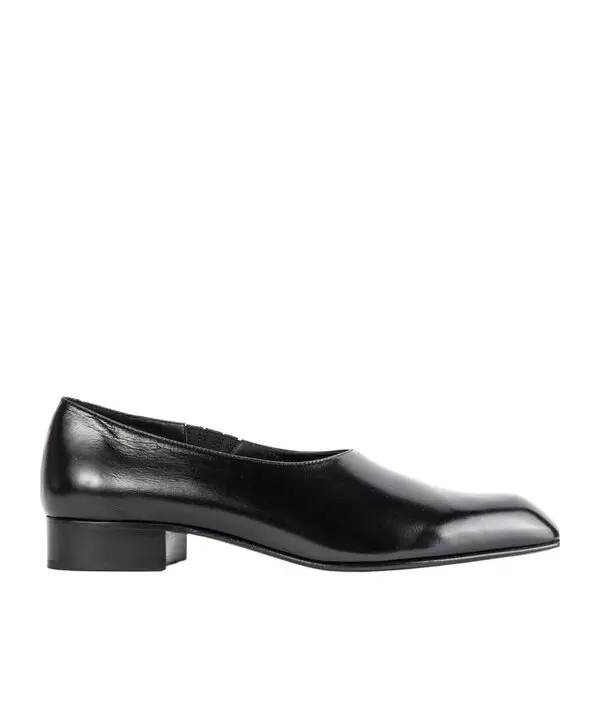 Khaite Colt Leather Slip-on Loafers - Black