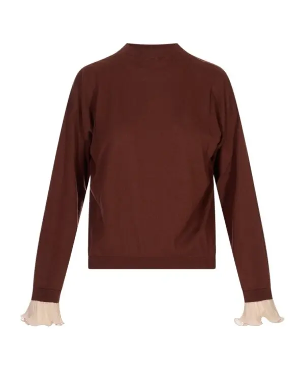 Fabiana Filippi Long-sleeve Knit Top - Brown