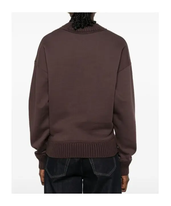 Closed Ribbed-trim Logo-embroidered Sweatshirt