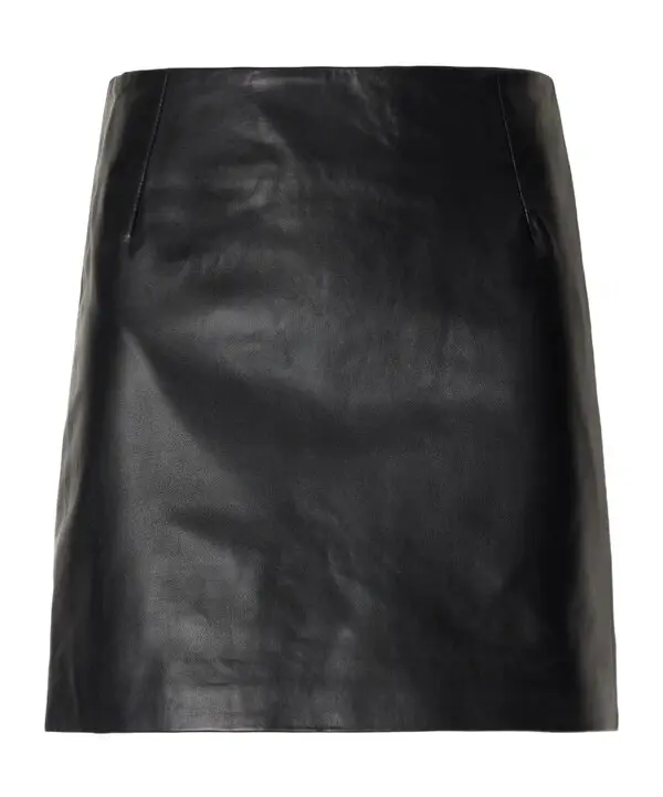BLAZÉ MILANO Leather Mini Skirt - Black