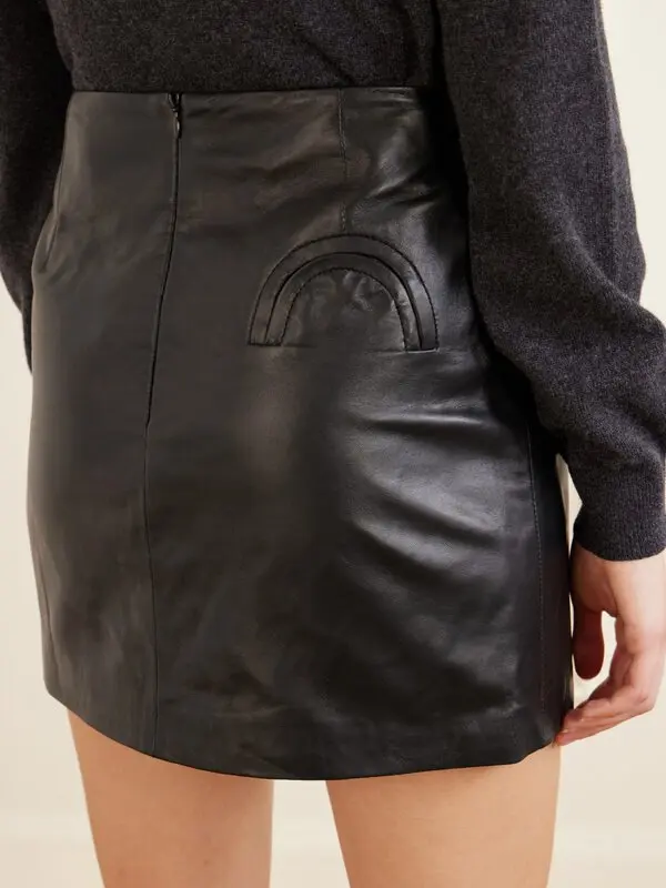 BLAZÉ MILANO Leather Mini Skirt