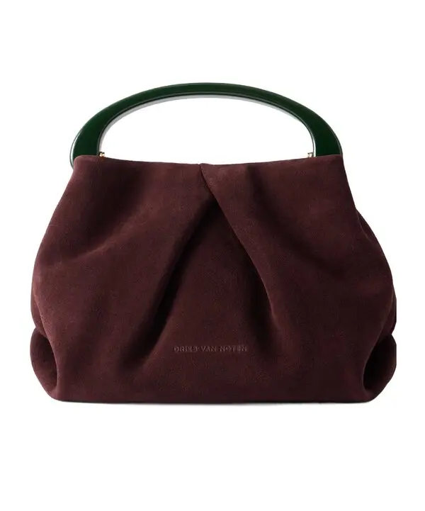 Dries Van Noten Suede Clutch - Black