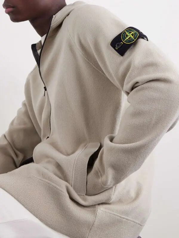 Stone Island Wool-blend Zip-up Hoodie