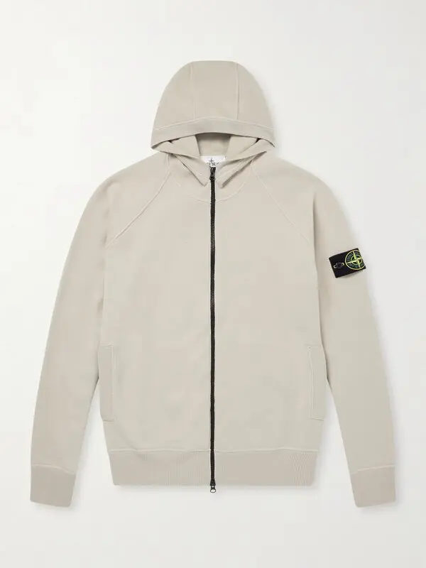 Stone Island Wool-blend Zip-up Hoodie - Neutrals
