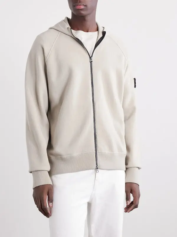 Stone Island Wool-blend Zip-up Hoodie - Neutrals
