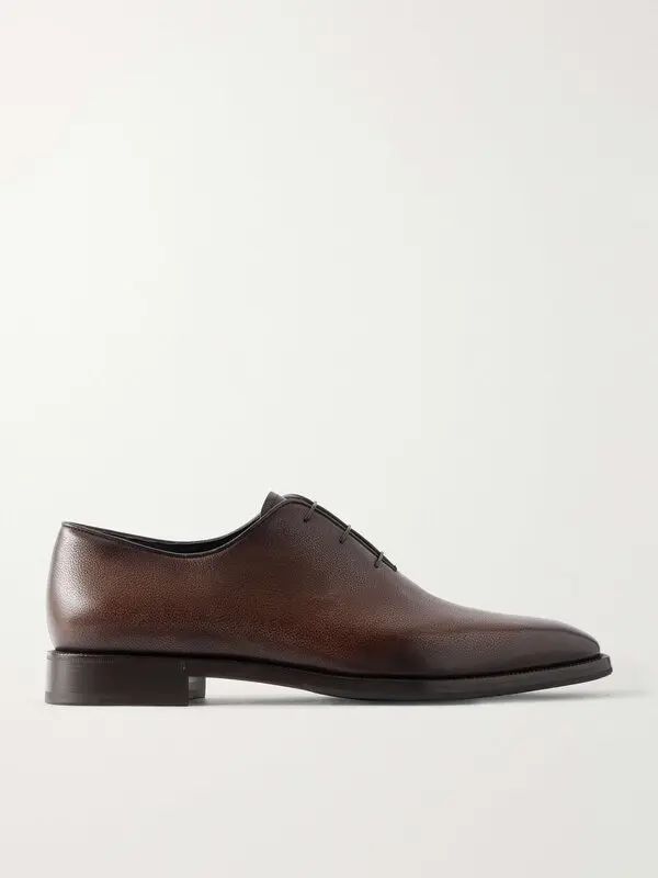 Berluti Alessandro Demesure Leather Oxford Shoes - Brown