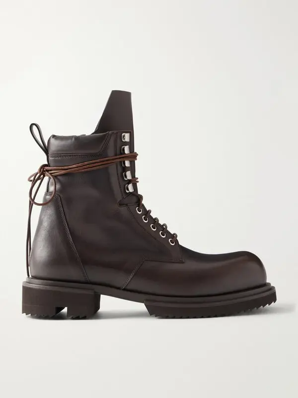 Rick Owens Army Gabe Leather Lace-up Boots - Brown