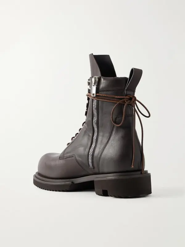 Rick Owens Army Gabe Leather Lace-up Boots - Brown