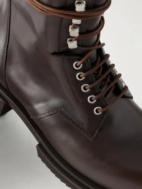 Rick Owens Army Gabe Leather Lace-up Boots - Brown