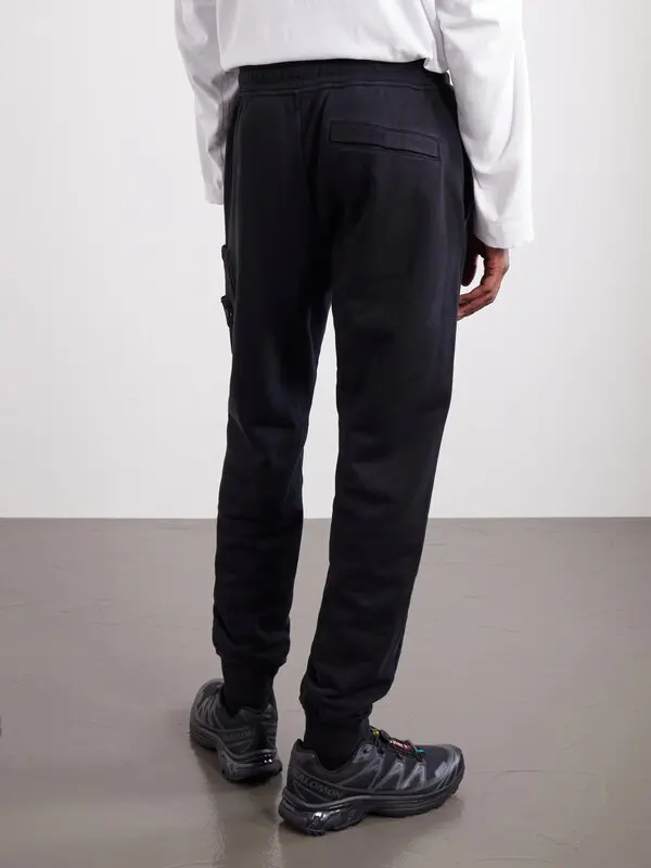 Stone Island Straight-leg Cotton-fleece Sweatpants