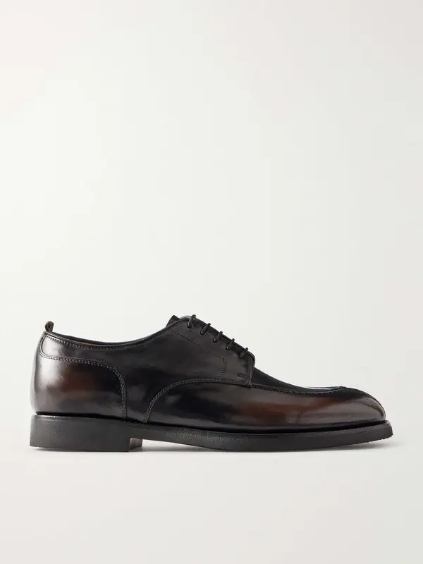 Officine Creative Bariton Flex 005 Leather Derby Shoes - Black