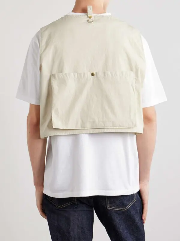 Kapital Cropped Cotton-blend Poplin Vest