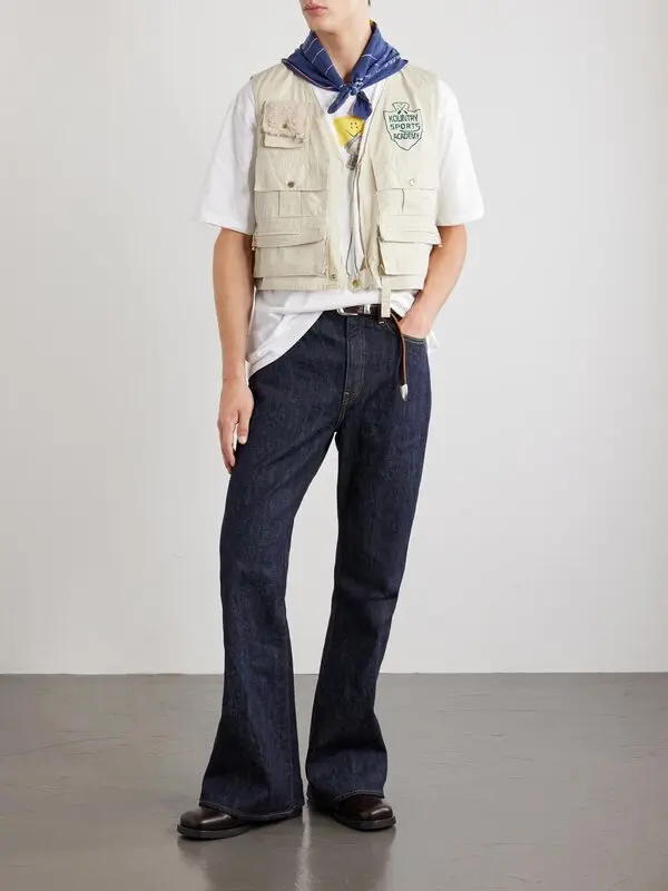 Kapital Cropped Cotton-blend Poplin Vest