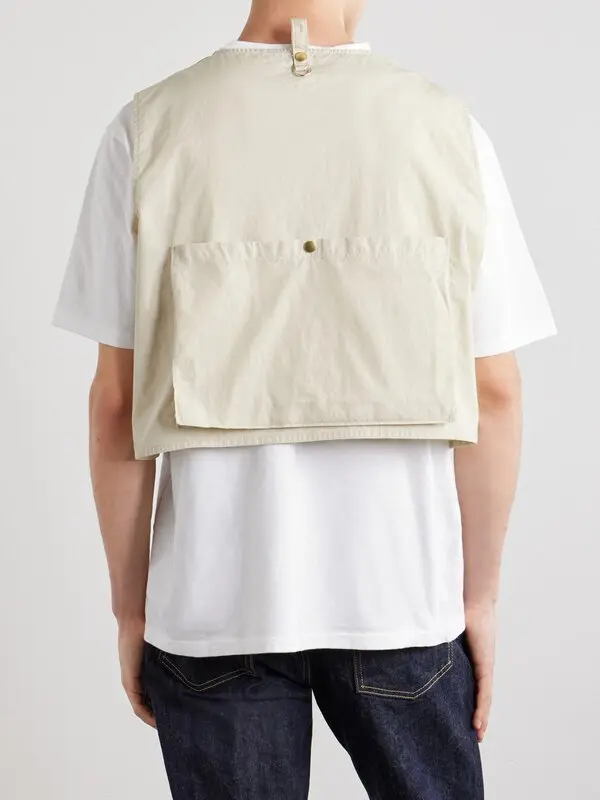 Kapital Cropped Cotton-blend Poplin Vest