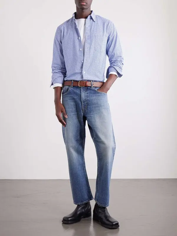 BEAMS Straight-leg Paint-splattered Jeans