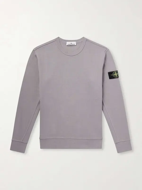 Stone Island Cotton-jersey Sweatshirt - Gray