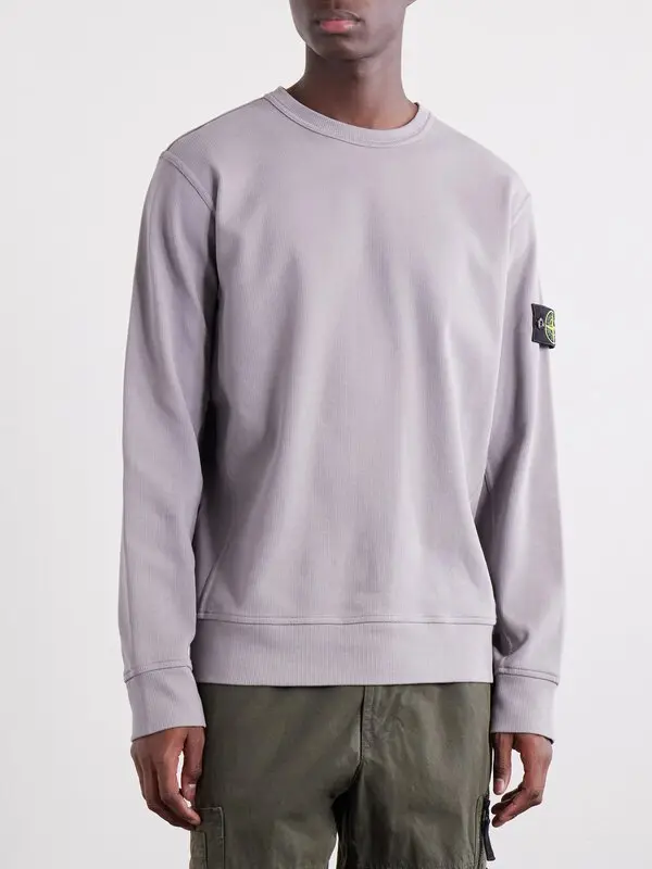 Stone Island Cotton Jersey Sweatshirt - Gray