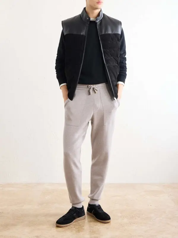 Brioni Tapered Drawstring Straight-leg Cashmere Sweatpants