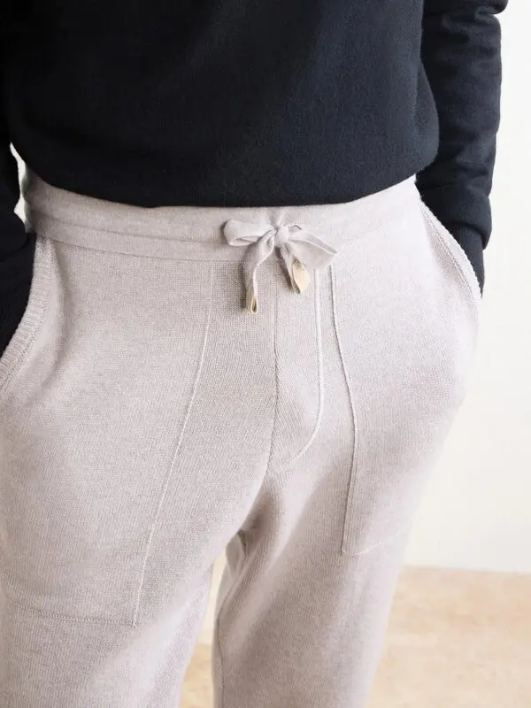 Brioni Tapered Drawstring Straight-leg Cashmere Sweatpants