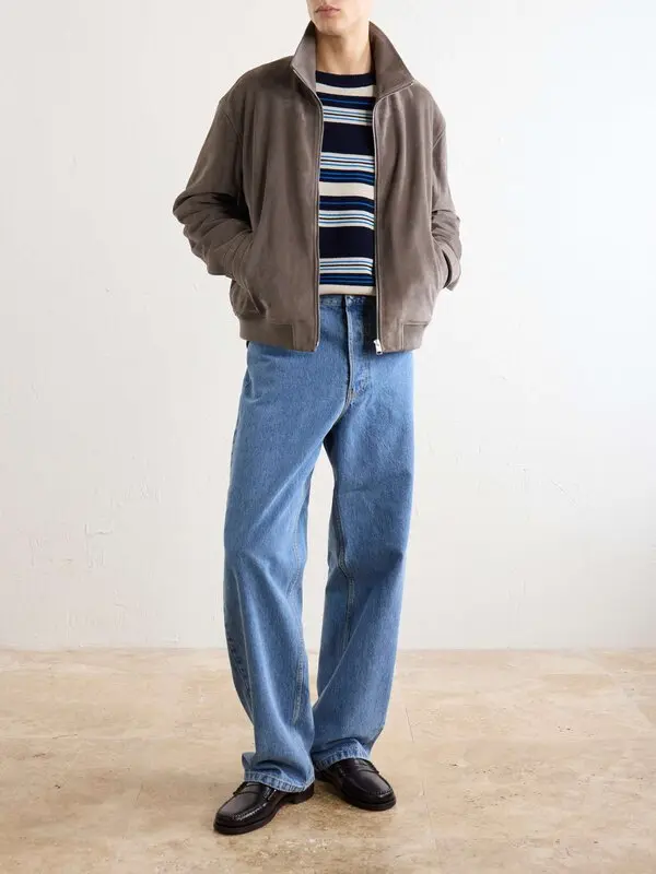 FRAME Suede Bomber Jacket