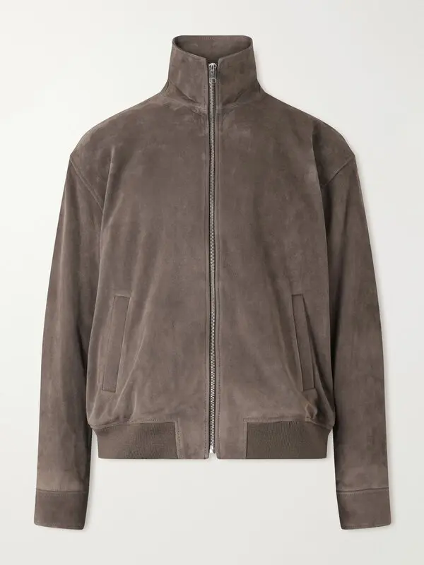 FRAME Suede Bomber Jacket