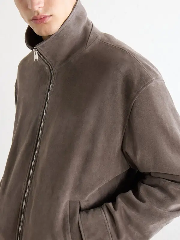 FRAME Suede Bomber Jacket