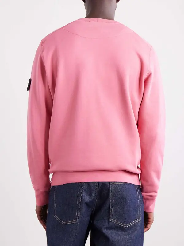Stone Island Garment-dyed Cotton-fleece Sweatshirt