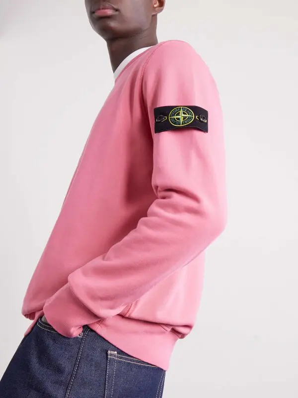 Stone Island Garment-dyed Cotton-fleece Sweatshirt