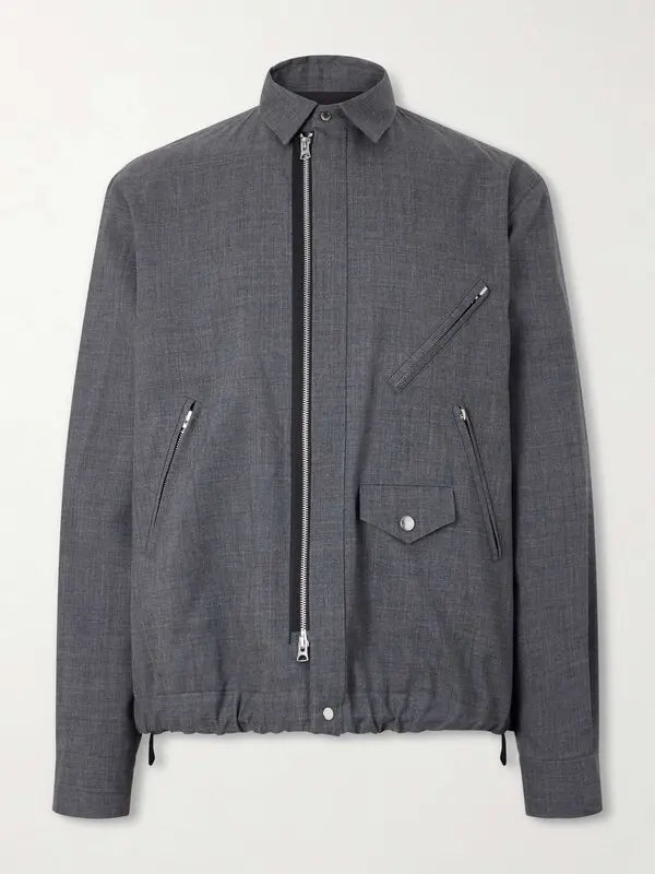 Sacai Woven Blouson Jacket - Gray