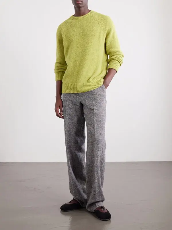 Dries Van Noten Brushed Alpaca-blend Crewneck Sweater