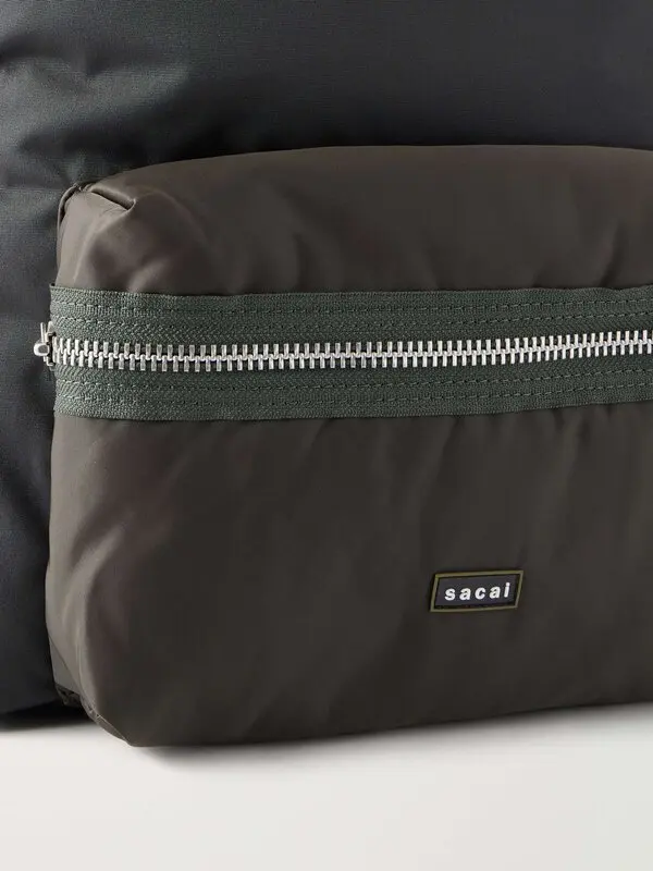 Sacai Logo-appliquéd Shell Backpack