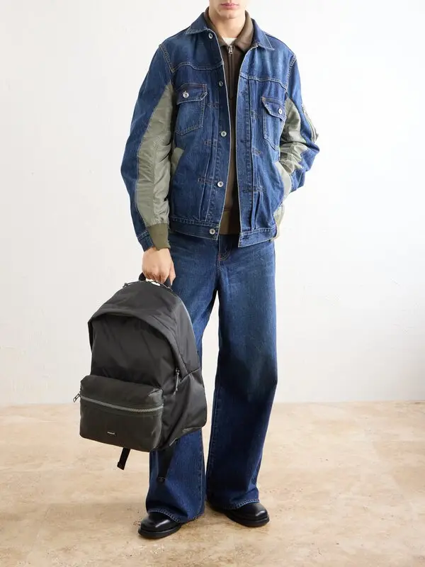 Sacai Logo Appliqué Shell Backpack