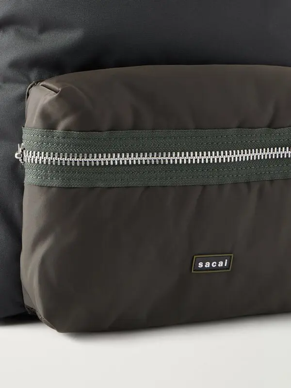 Sacai Logo Appliqué Shell Backpack