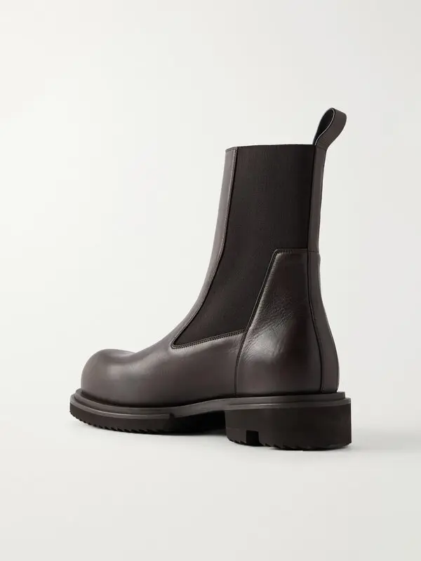 Rick Owens Beatle Leather Chelsea Boots