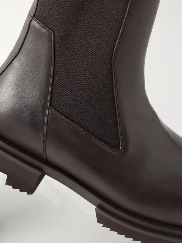 Rick Owens Beatle Leather Chelsea Boots