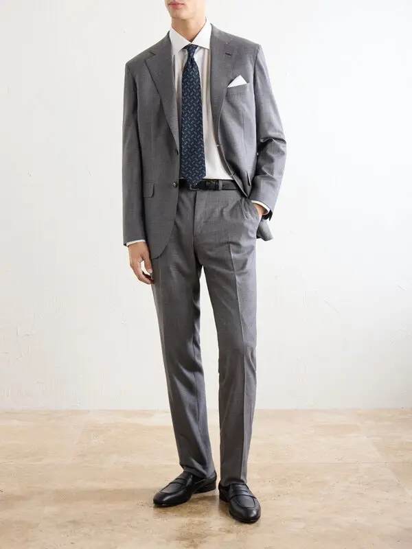 Brioni Straight-leg Wool-twill Suit Trousers