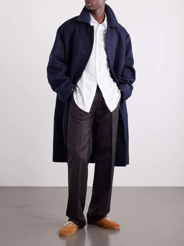 Dries Van Noten Panvel Straight-leg Herringbone Wool Trousers