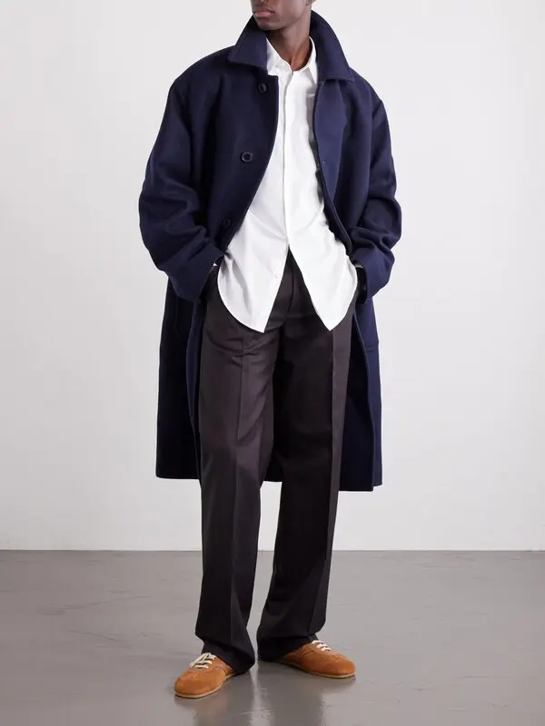 Dries Van Noten Panvel Herringbone Wool Trousers