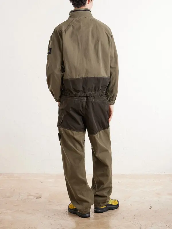 Stone Island Garment-dyed Cotton-canvas Bomber Jacket