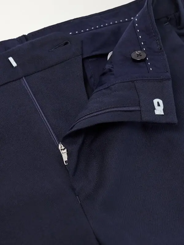 Dries Van Noten Philip Straight-leg Cotton And Wool-blend Twill Trousers
