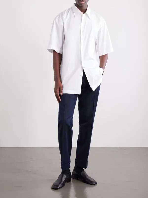 Dries Van Noten Philip Straight-leg Cotton And Wool-blend Twill Trousers