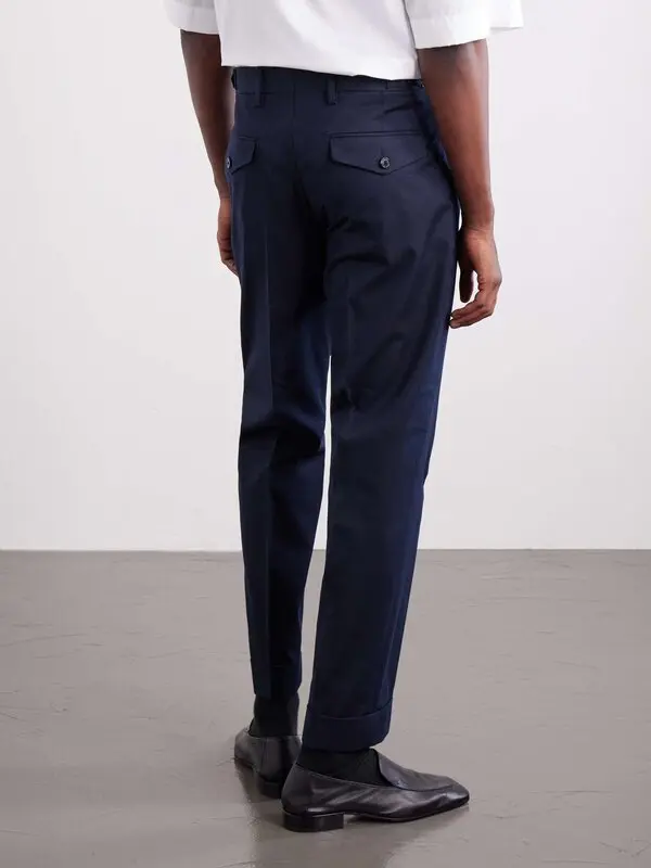 Dries Van Noten Philip Straight-leg Cotton And Wool-blend Twill Trousers