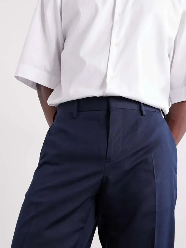 Dries Van Noten Philip Straight-leg Cotton And Wool-blend Twill Trousers
