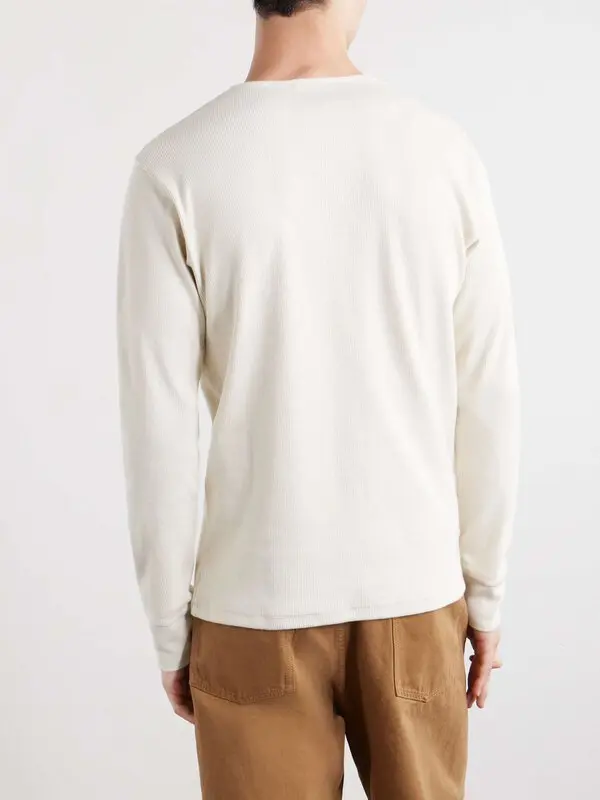 LEMAIRE Henley Ribbed Cotton T-shirt